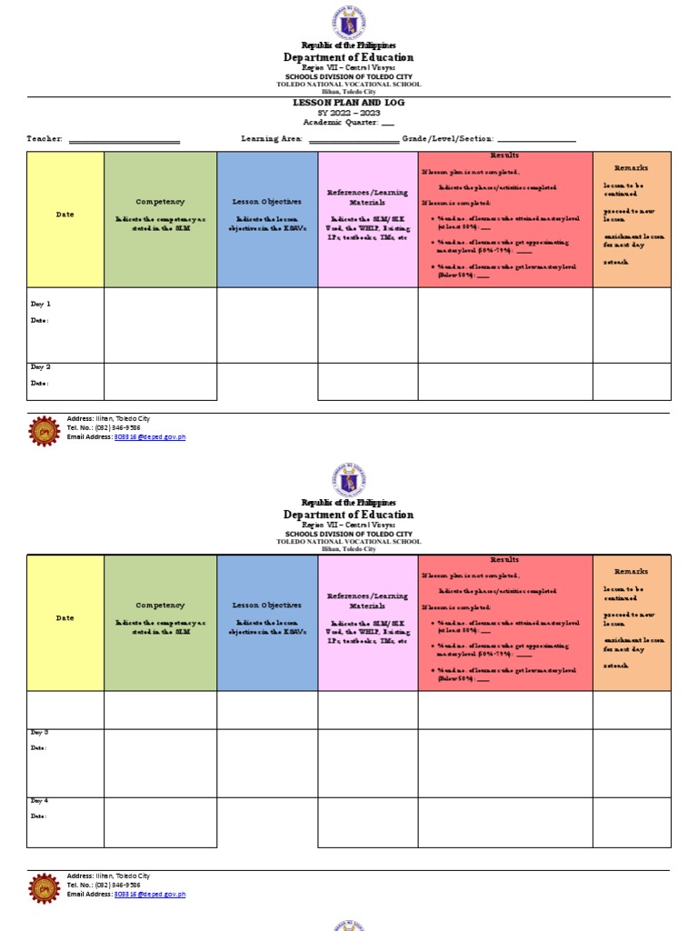 DLL Format | PDF | Lesson Plan | Learning