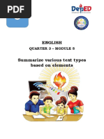 English5 Q3M1L3 Text Type Enumeration | PDF | Learning | Cognition