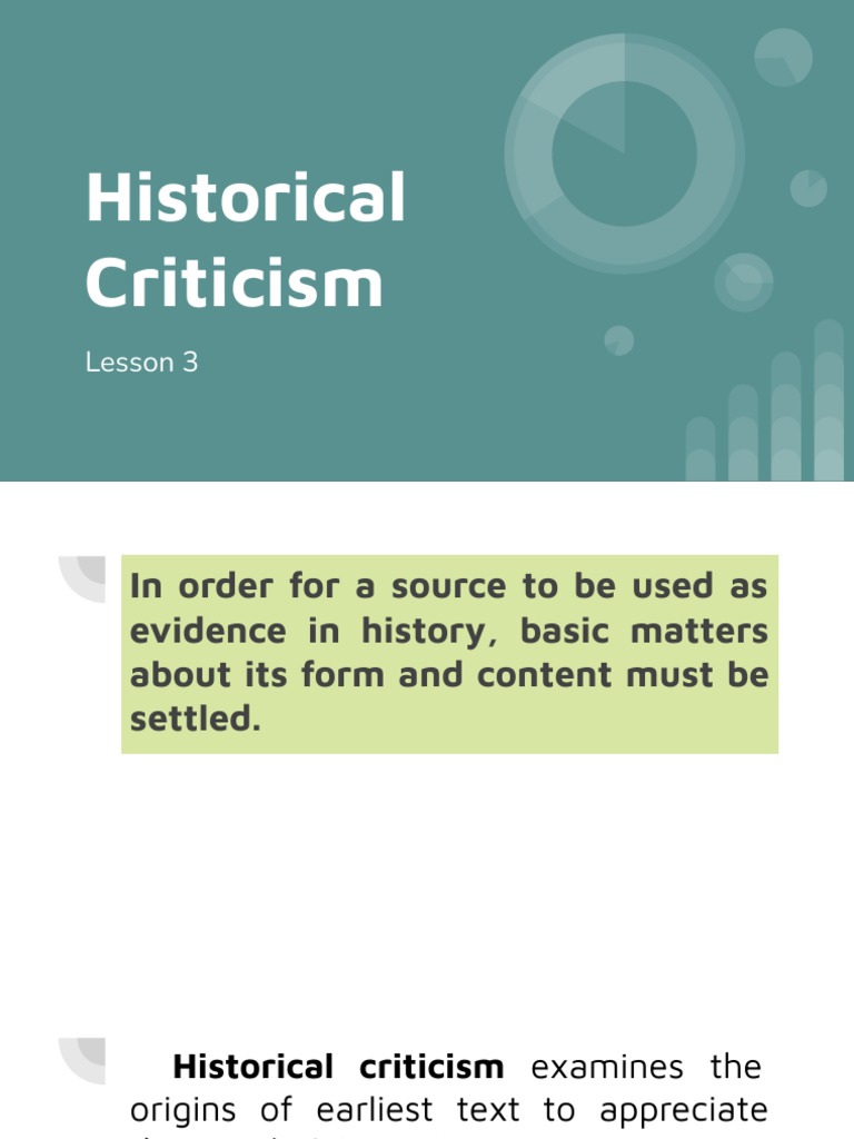 Understanding Historical Criticism Methods | PDF | Science & Mathematics
