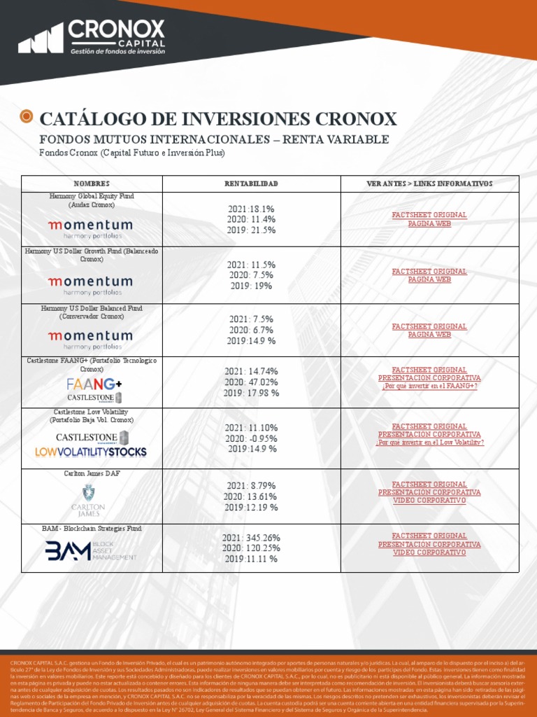 Catalogo de Productos Cronox - Nueva - V2 | PDF | Sector privado ...