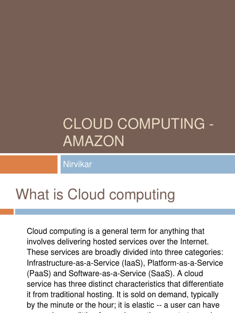 Understanding Amazon EC2 Cloud Services | PDF | Cloud Computing | Distributed Computing Architecture