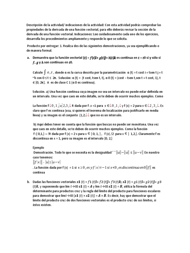 Propiedades de Derivadas Vectoriales | PDF | Análisis matemático | Matemáticas