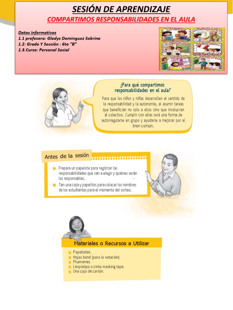 Compartimos Responsabilidades en El Aula | PDF | Salón de clases