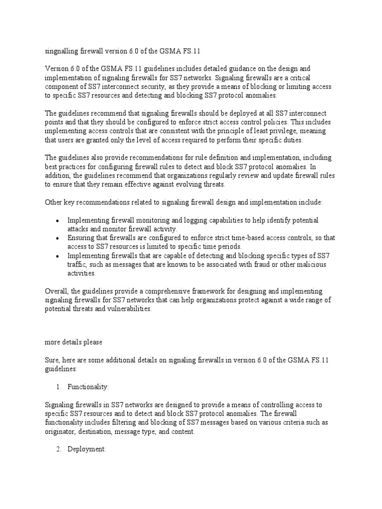 Deploying SS7 Signaling Firewalls | PDF | Firewall (Computing ...