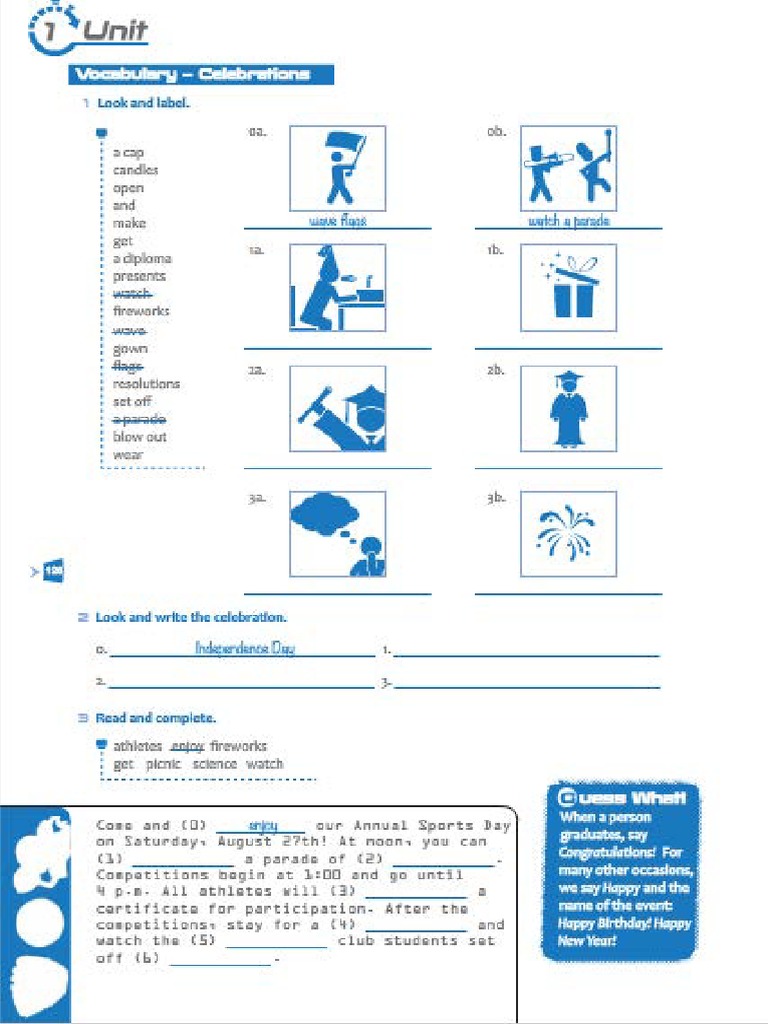 Workbook - Unit 1 Stopwatch 4a | PDF