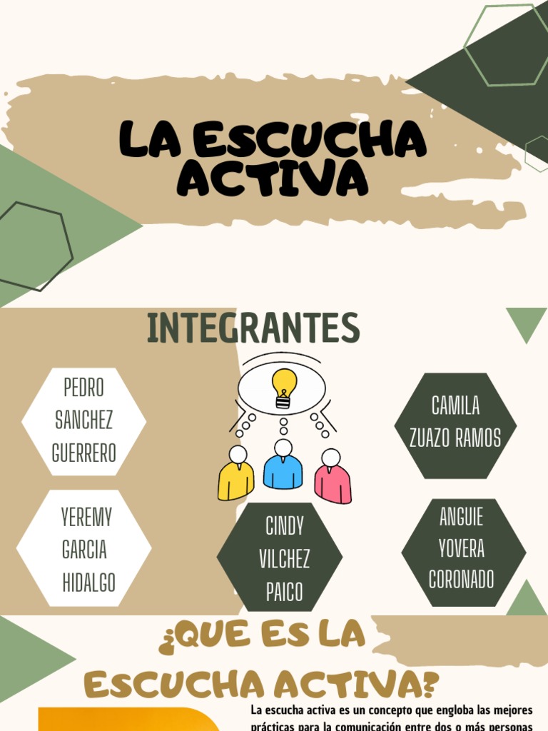 Tecnicas de La Comunicacion La Escucha Activa | PDF | Empatía | Pensamiento