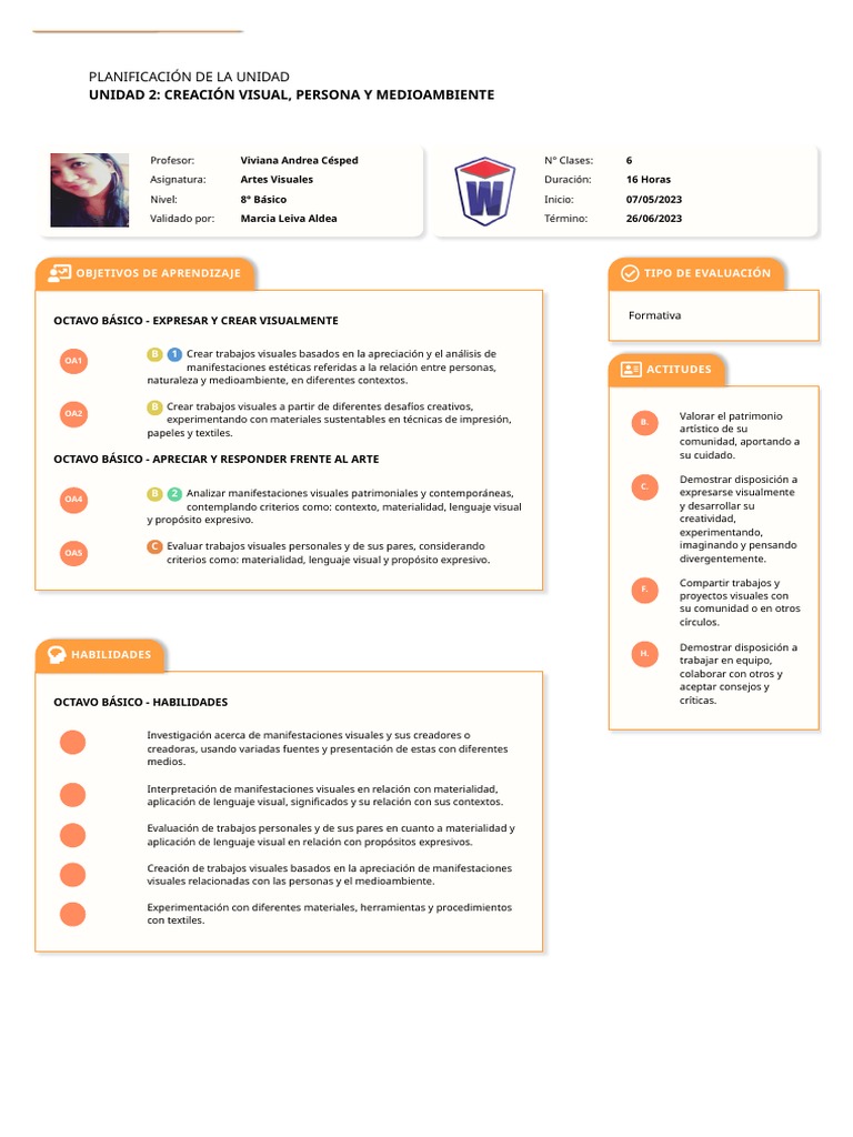 Unidad 2 - Octavo Básico | PDF | Evaluación | Dibujo