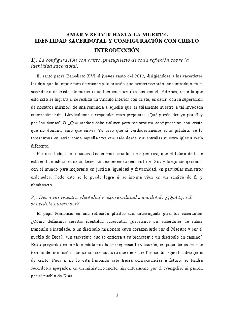Amar y Servir Hasta La Muerte | PDF | Sacerdote | Amor