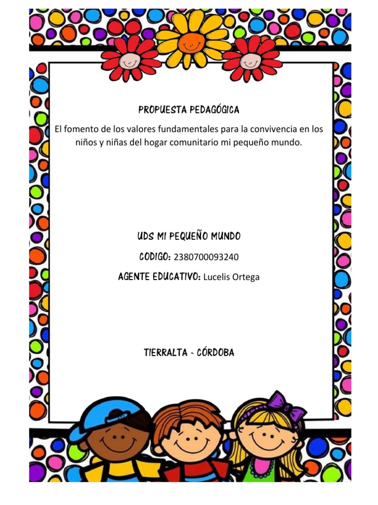 Portada Propuesta Pedagógica | PDF