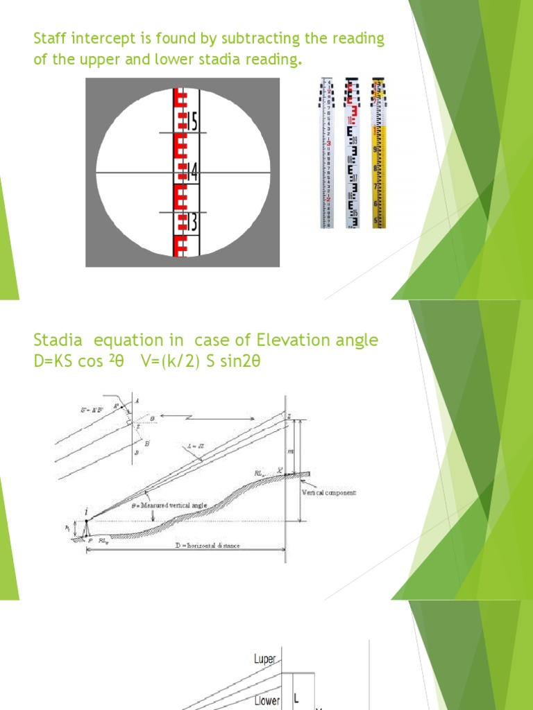 Tacheometric Surveying - Methods, 111 | PDF