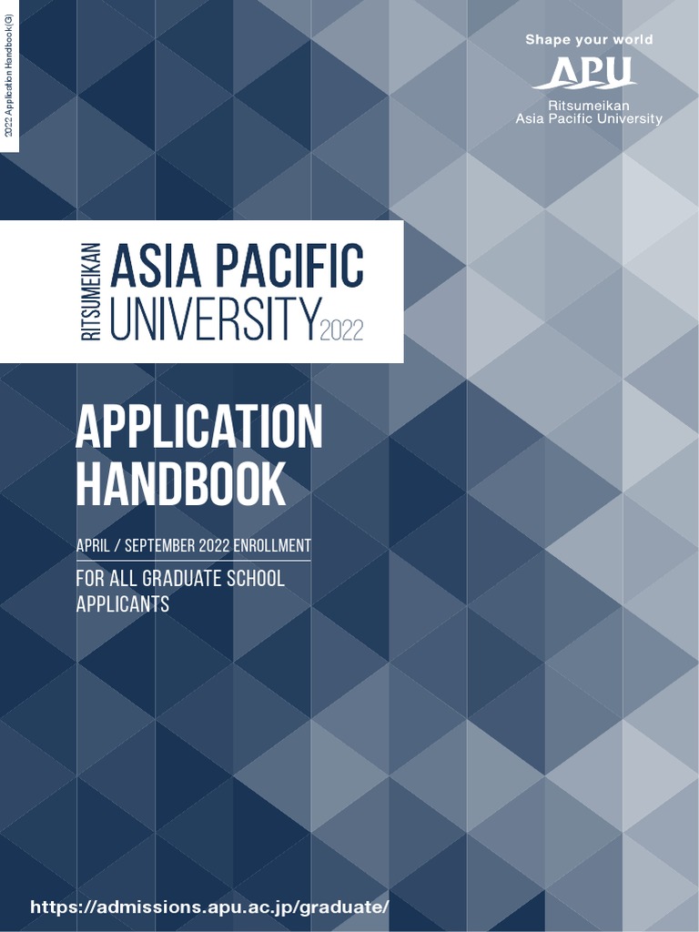 2022 APU Graduate Application Handbook | PDF | Postgraduate Education ...