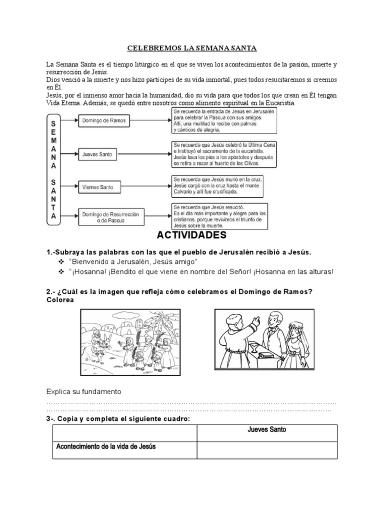 Celebremos La Semana Santa | PDF | Pascua de Resurrección | Jesús