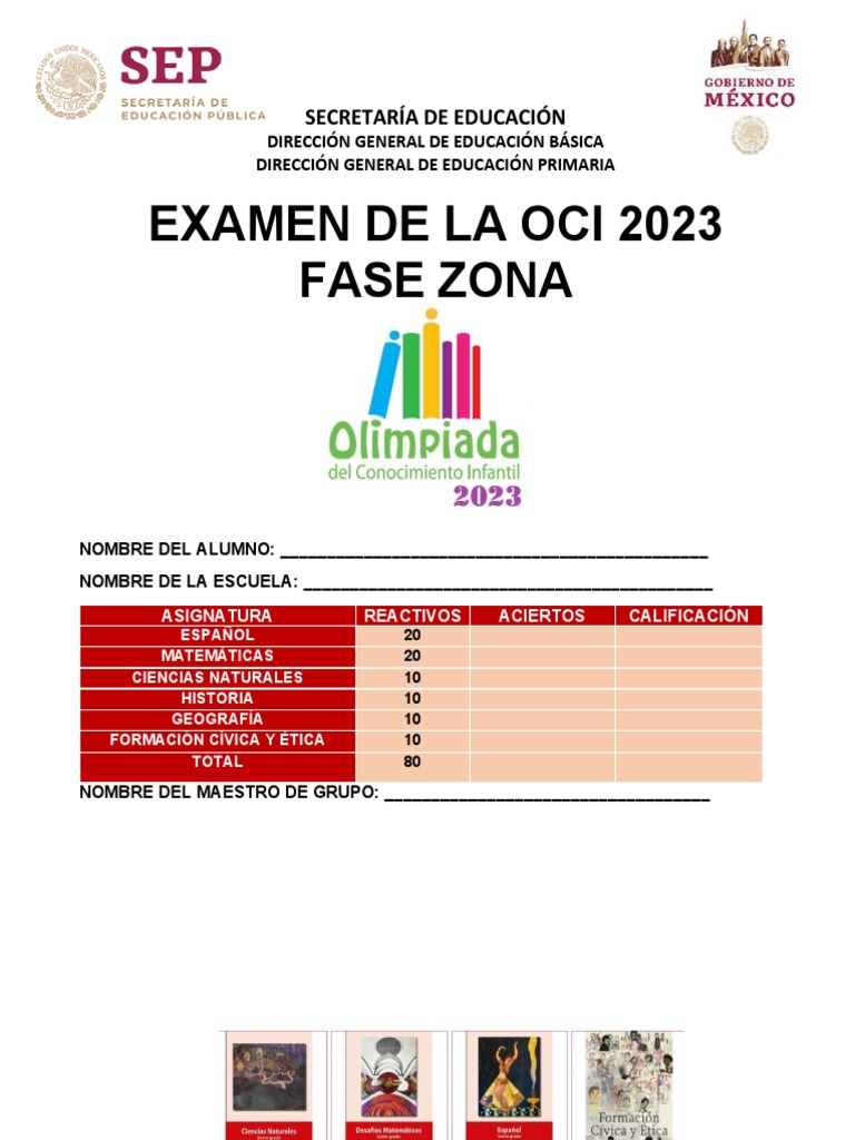 Examen OCI 2023 Zona | PDF | México | Libertad