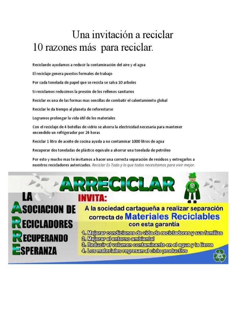 10 razones para reciclar | PDF