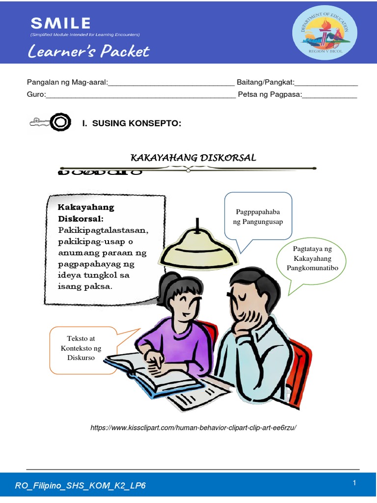 SMILE - LP6 (Kakayahang Diskorsal) | PDF