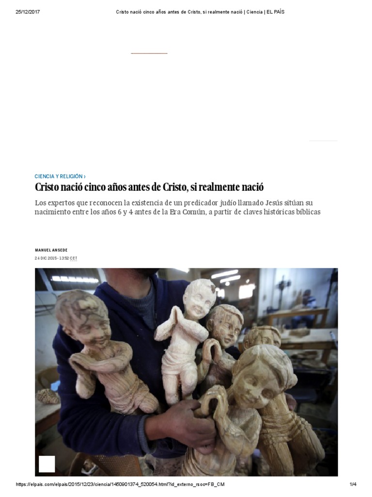 Cristo Nació Cinco Años Antes de Cristo, Si Realmente Nació - Ciencia ...