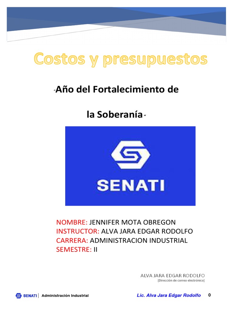 TAREA N°3 EL COSTO Y SUS ELEMENTOS - Jennifer Mota Obregon | PDF ...