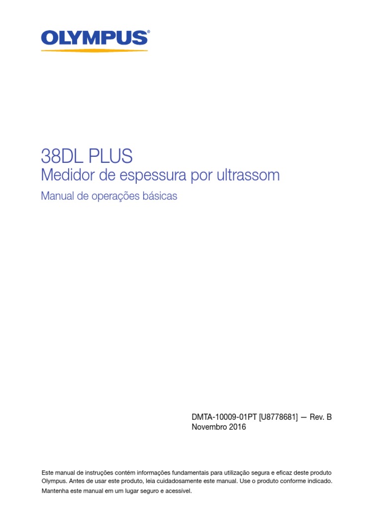 38Dl Plus: Medidor de Espessura Por Ultrassom | PDF | Informação | USB