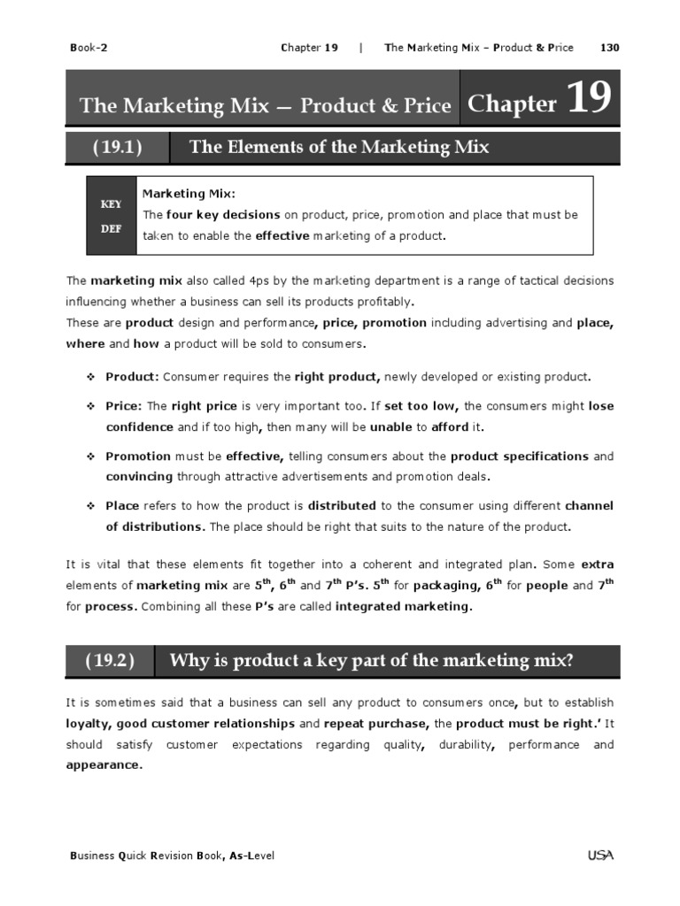 The Marketing Mix - Product & Price | PDF | Pricing | Marketing