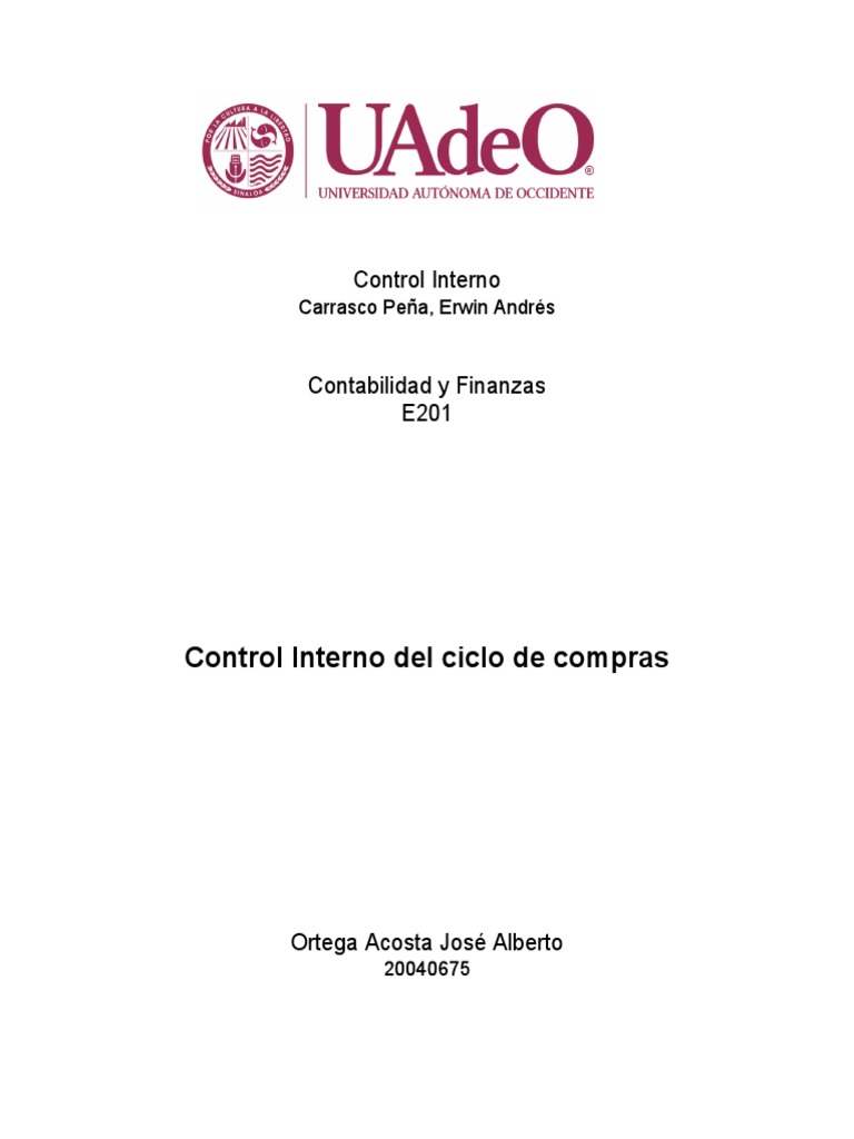 Control Interno en el Ciclo de Compras | PDF | Economias | Business