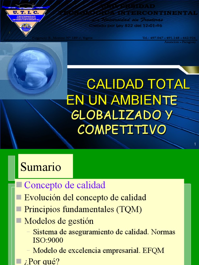Calidad Total Ppt Pdf Calidad Comercial Gestión De La Calidad