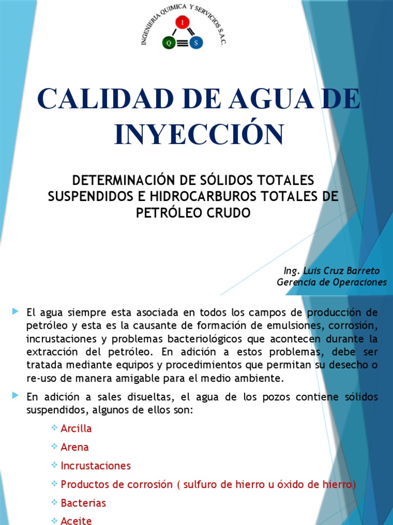 Sólidos Totales Suspendidos e Hidrocarburos Totales de Petróleo | PDF ...