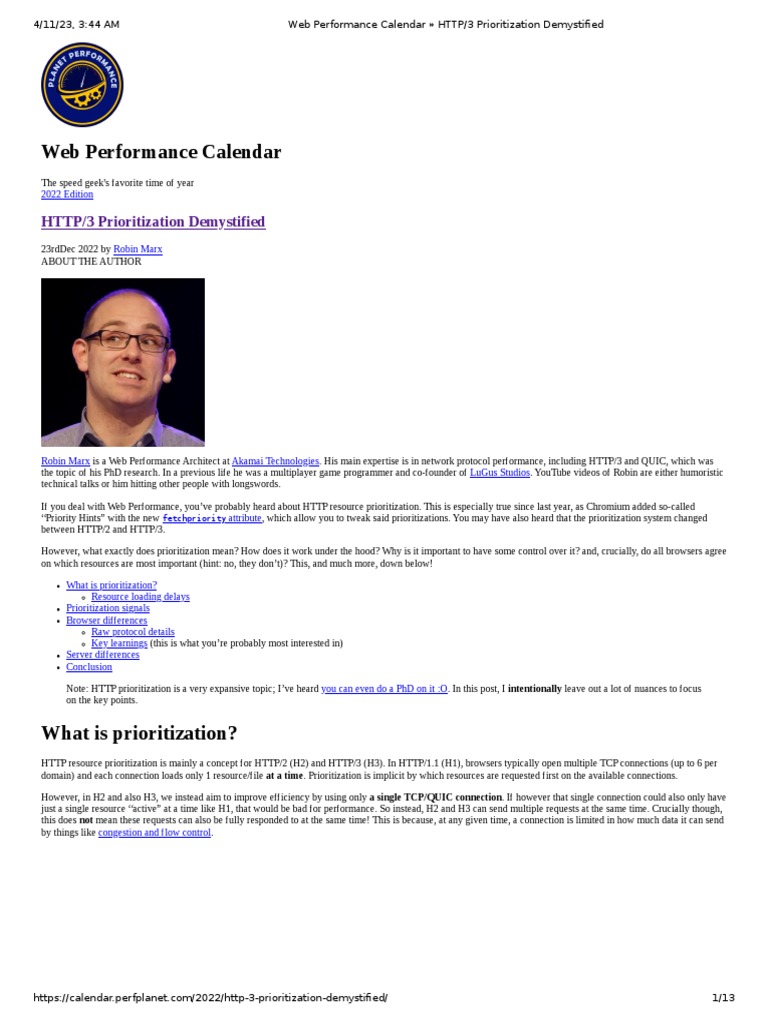 HTTP - 3 Prioritization Demystified | PDF | Hypertext Transfer Protocol | World Wide Web
