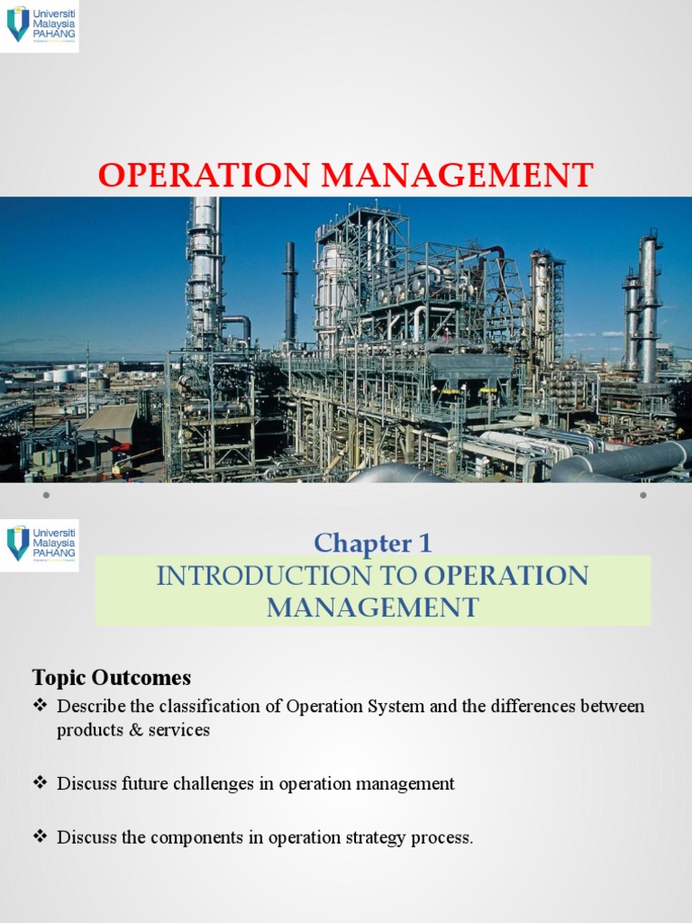 Introduction to Operations Management | PDF | Strategic Management ...