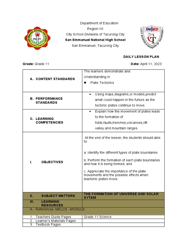 LP Plate Tectonics | PDF | Plate Tectonics | Geology