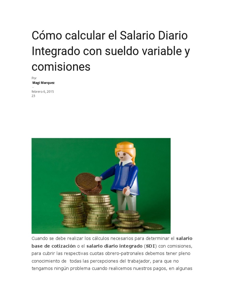 Cálculo del Salario Diario Integrado | PDF | Salario | Economias