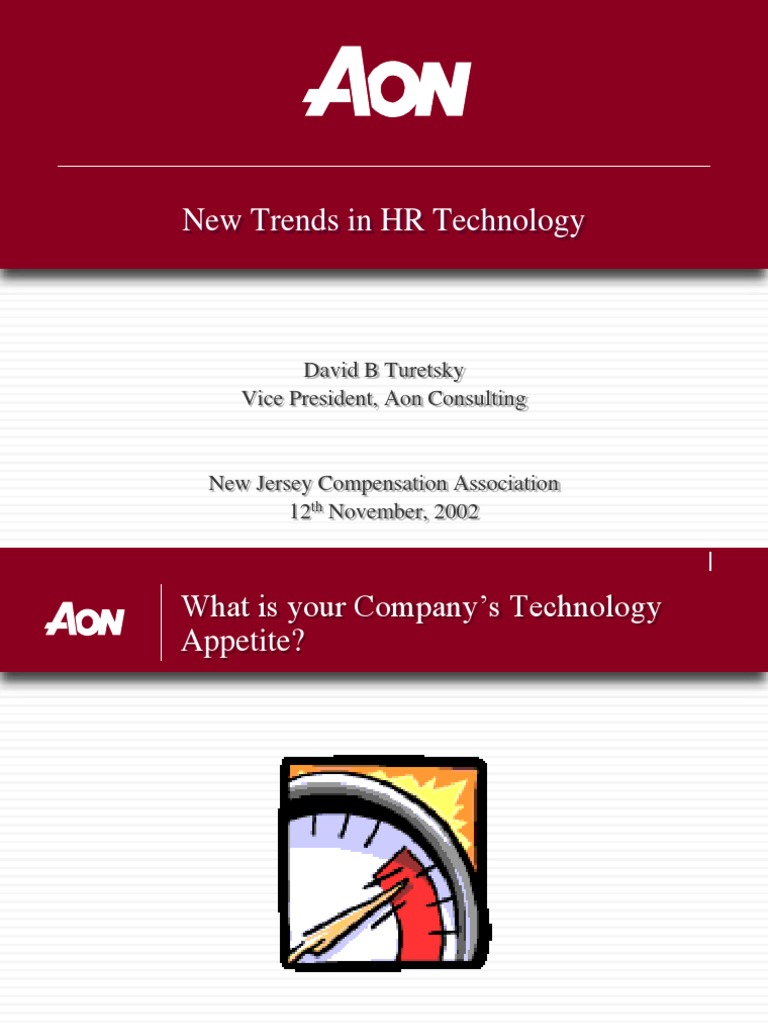 New Trends in HR Technology: David B Turetsky Vice President, Aon ...