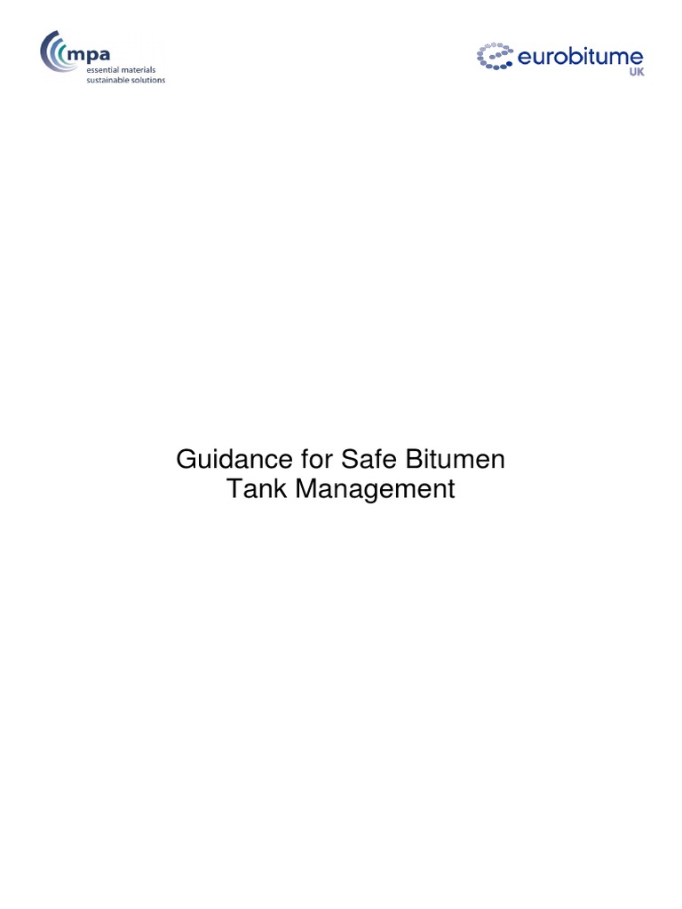 Guidance For Safe Bitumen Tank Management - MPA-EBUK November 19 | PDF ...