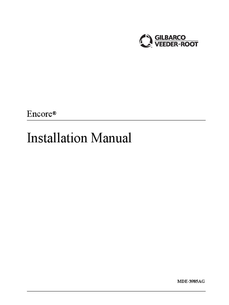Installation Manual: Encore | PDF