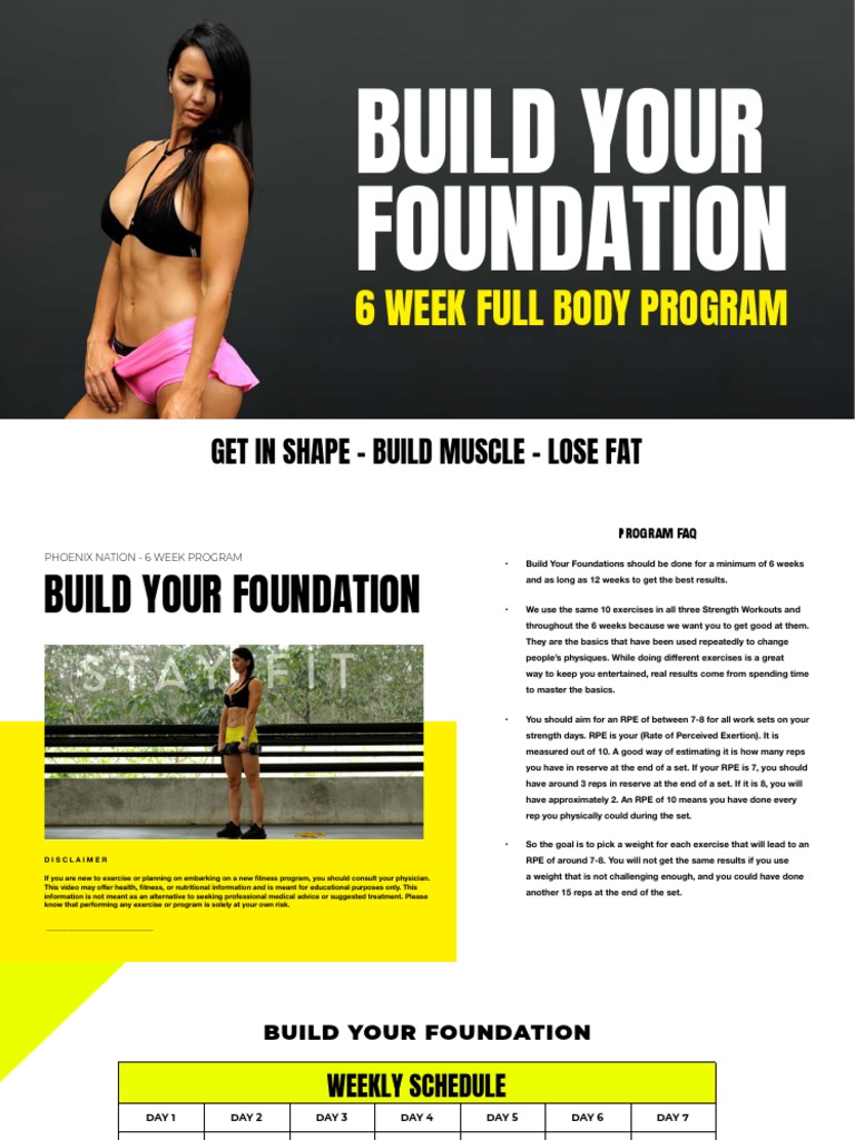 Building a Strong Foundation: A 6-Week Full-Body Strength and Conditioning Program | PDF ...