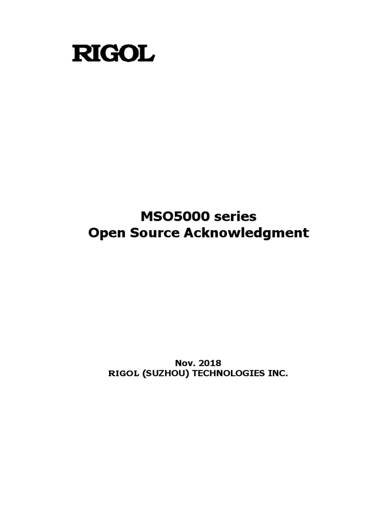 MSO5000 Open Source Acknowledgment | PDF | Source Code | Free Software