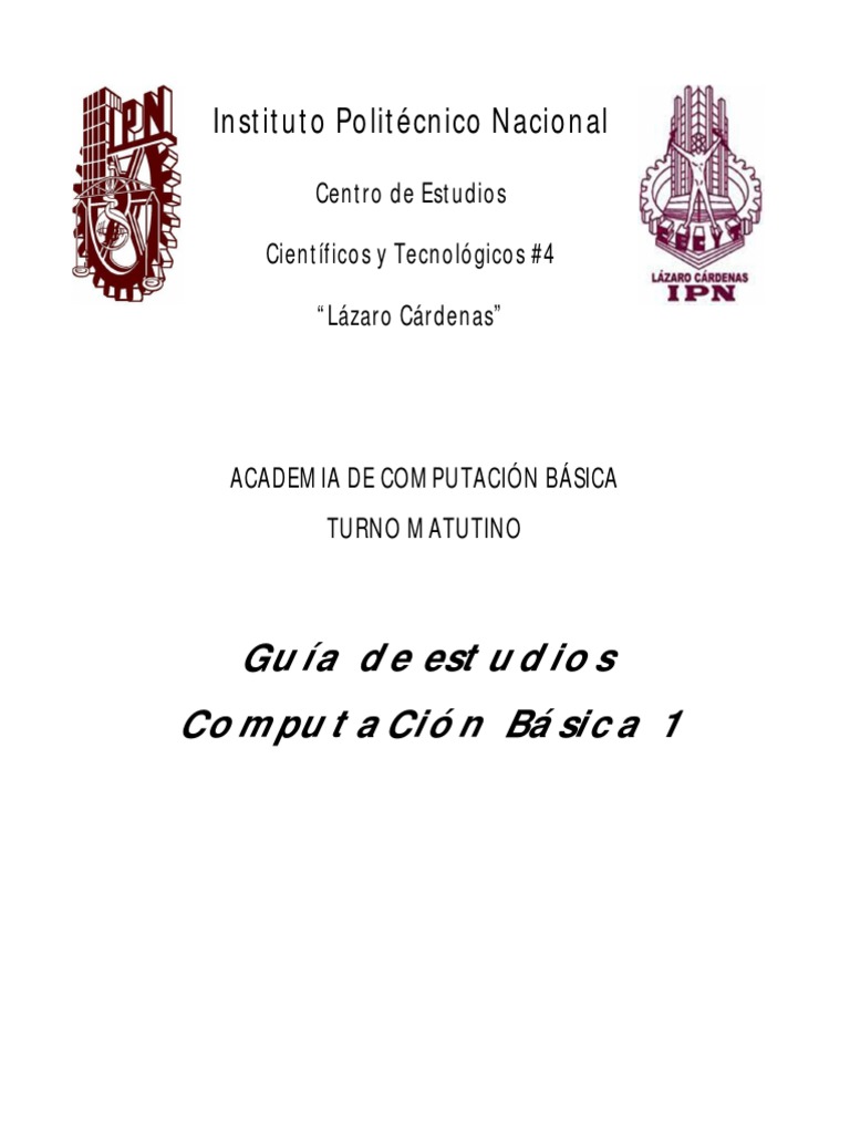 Guia de Estudios de Computacion Basica 1 | PDF | Hardware de la ...