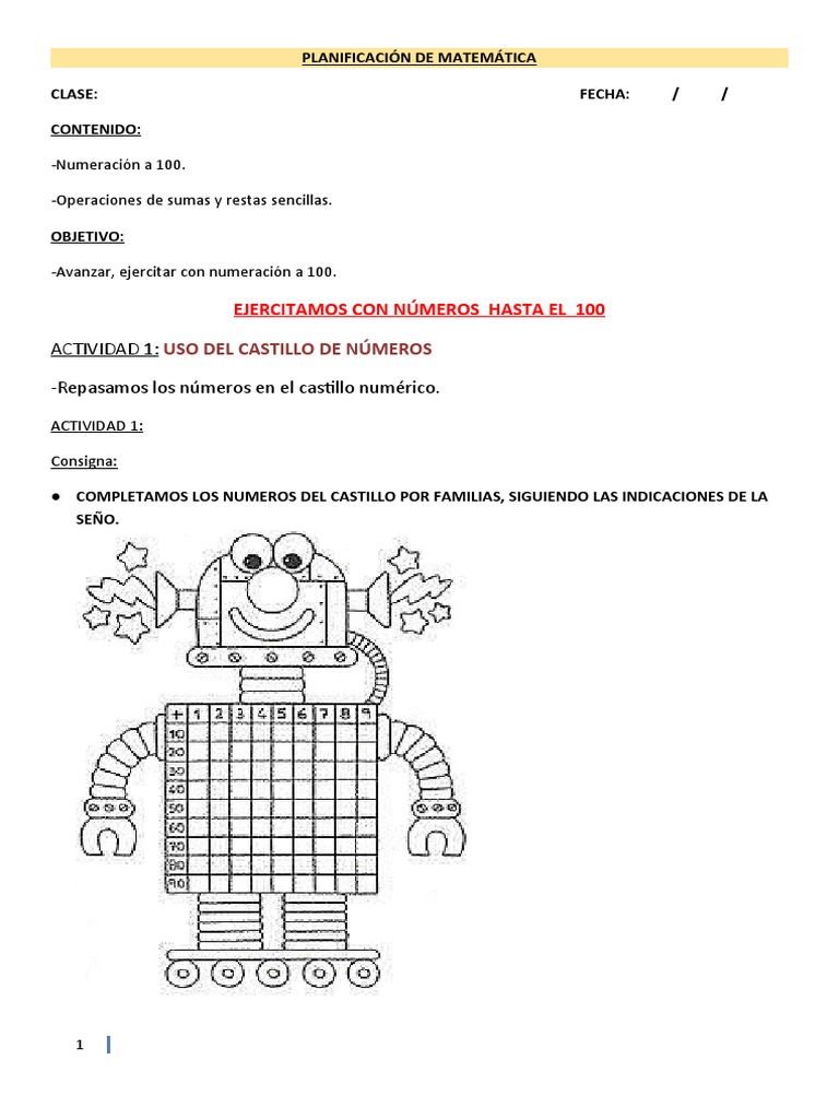 Planificación de Matemática 100 | PDF | Matemáticas