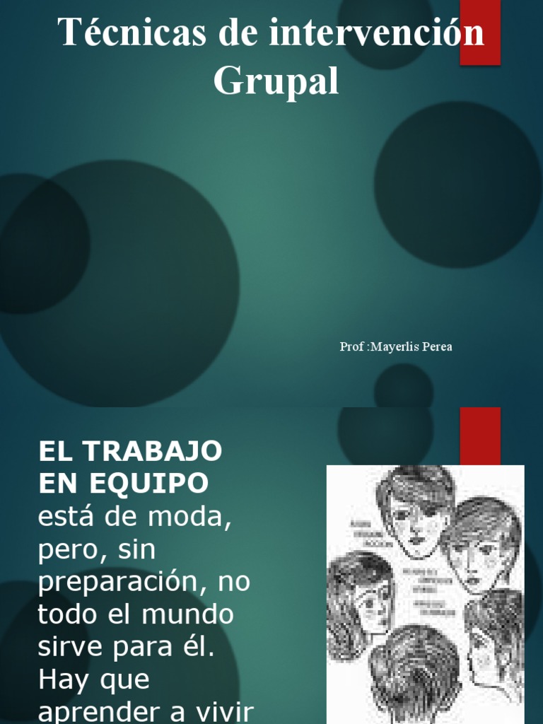 Técnicas de Intervención Grupal | PDF | Aprendizaje | Comportamiento