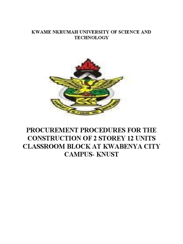 Procurement Procedures For The Construction of 2 Storey 12 Units ...