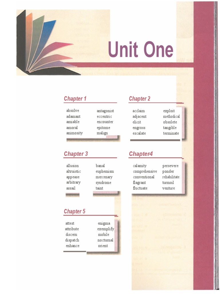Vocabulary Skills Unit One Overview | PDF