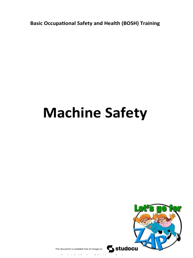 Module 8 Machine Safety | PDF | Machines | Manufactured Goods