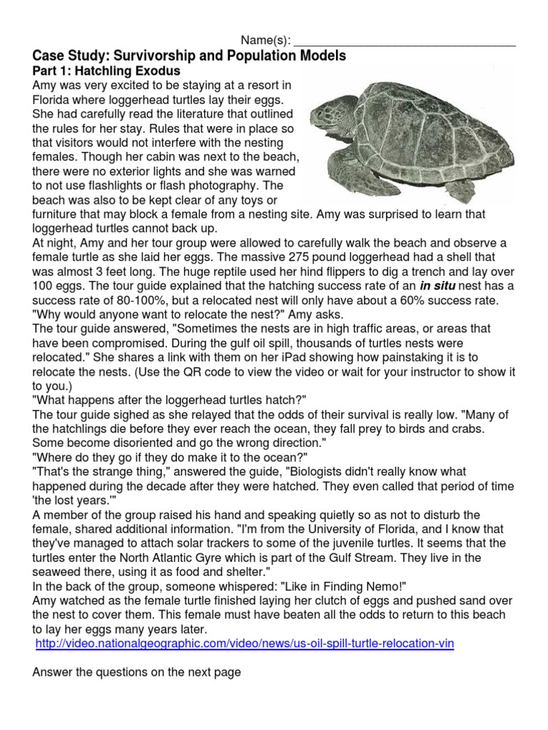 Understanding Population Dynamics Through Sea Turtle Survivorship Curves | PDF | Sea Turtle | Turtle