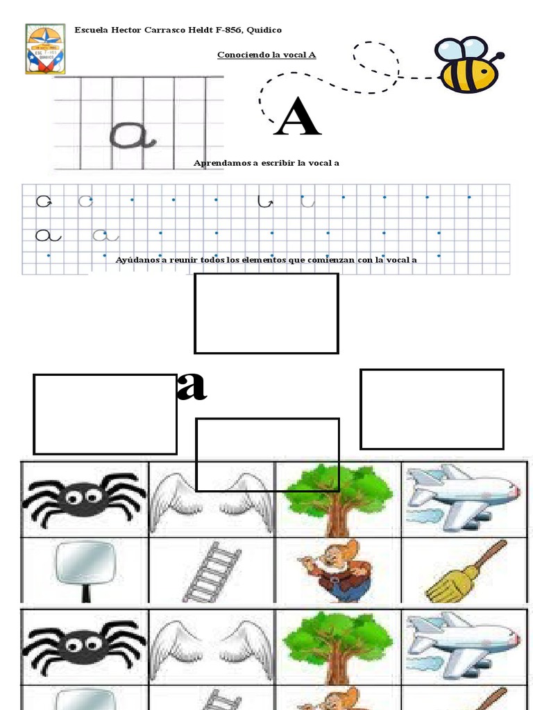Conociendo La Vocal A | PDF