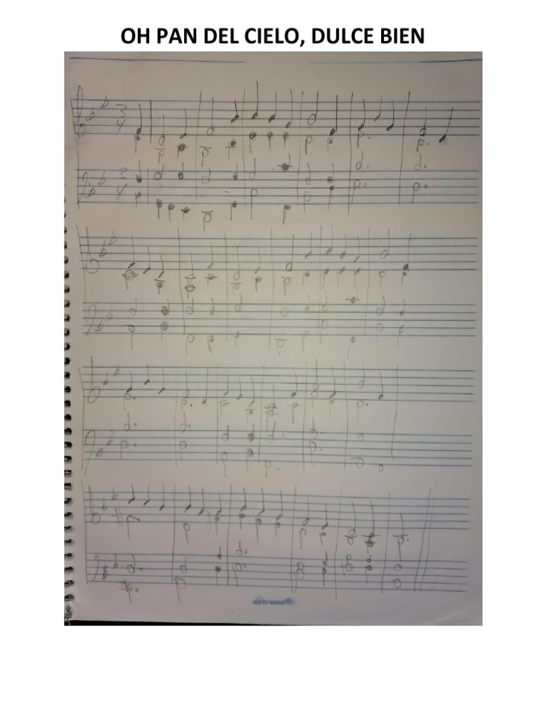 Oh Pan Del Cielo, Dulce Bien Arreglo para Piano | PDF
