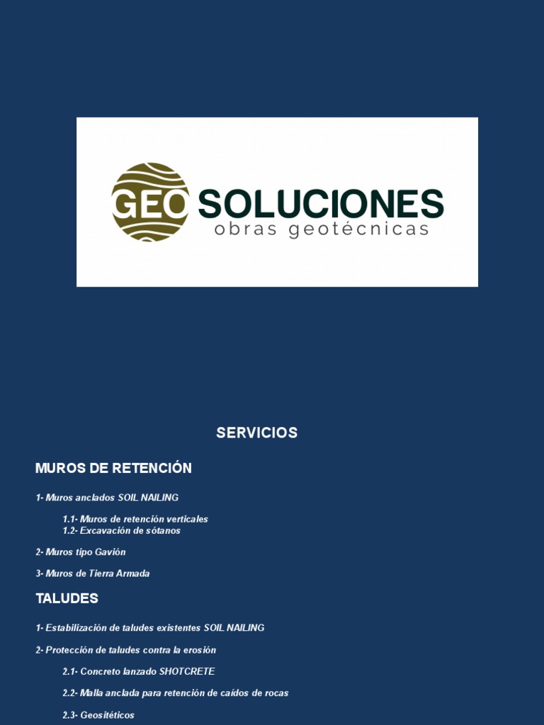 Brochure Geo Soluciones | PDF