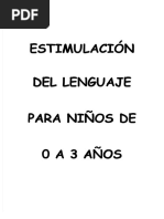 Cuaderno de Estimulación del Lenguaje | PDF