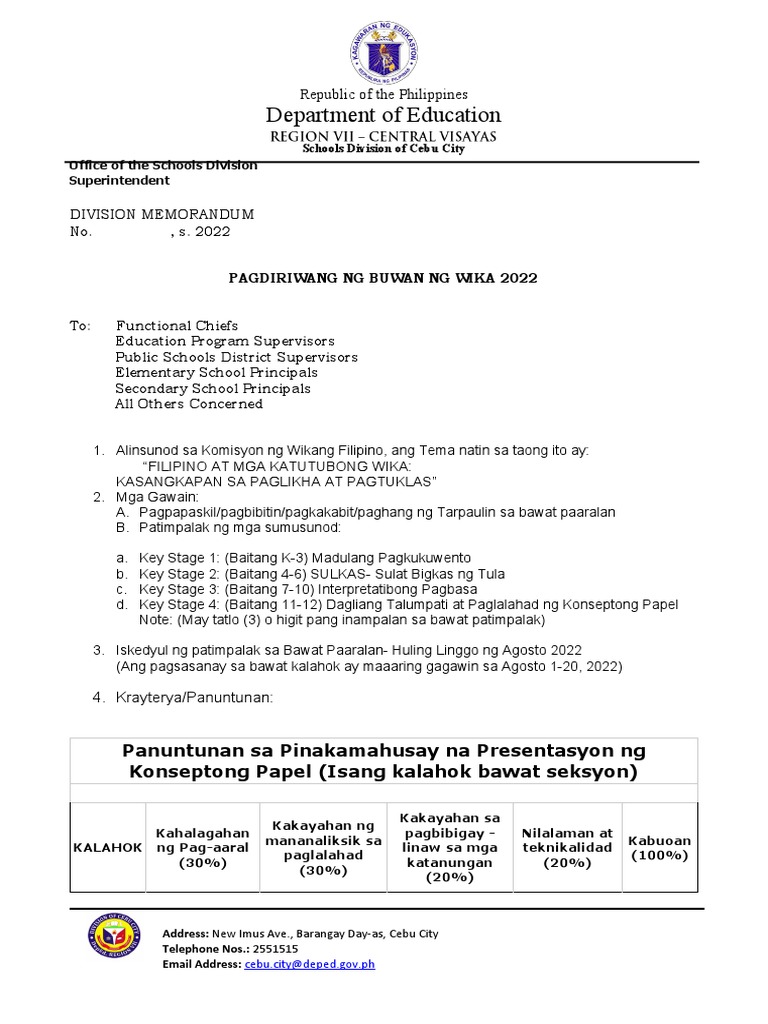 Deped Memo For Buwan Ng Wika 2025 Tarpaulin Sizes In Canva How To Make ...