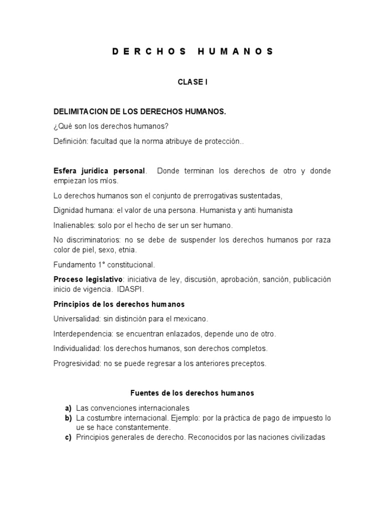 D e R C H o S H U M A N o S | PDF | Derechos humanos | Derechos