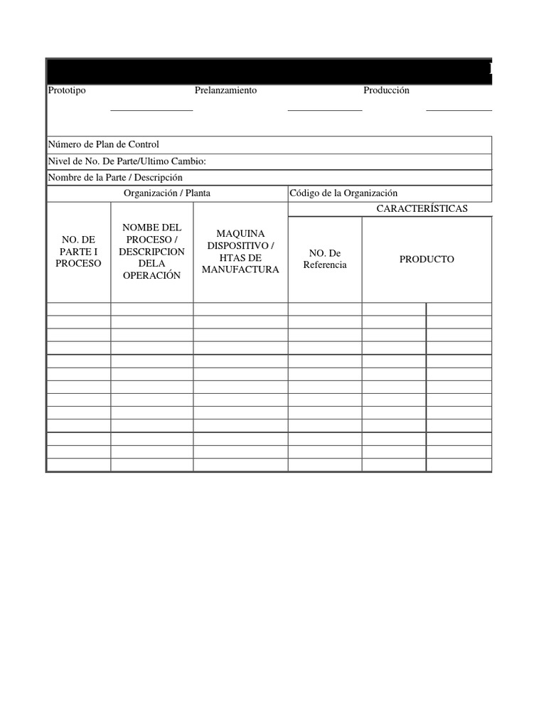 Plan de Control | PDF