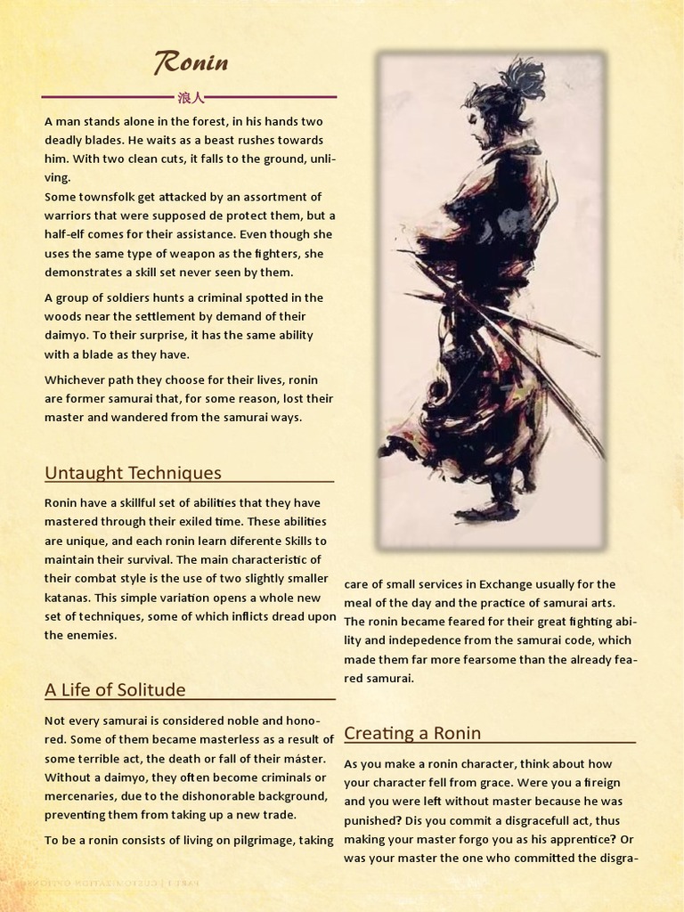 Ronin | PDF | Samurai